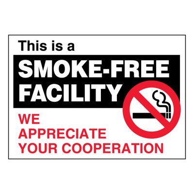 Smoke & Tobacco Free Signs | Seton