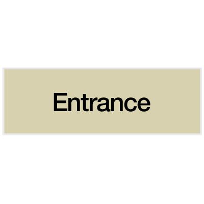 Entrance - Engraved Standard Worded Signs | Seton