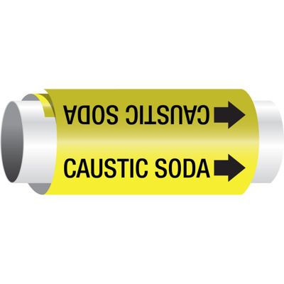 Caustic Soda - Setmark® Snap-Around Pipe Markers | Emedco