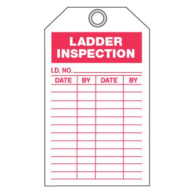 Ladder Inspection Record Tag | Emedco