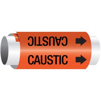 Snap-Around Pipe Markers - Caustic | Seton Canada | Seton.ca