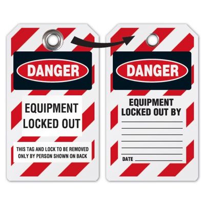 Equipment Locked Out Tag - Duro-Tag Lockout Tag | Seton