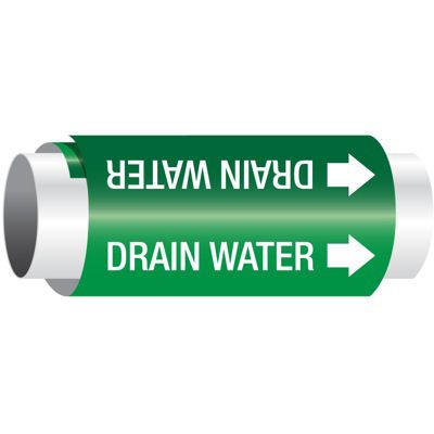 Snap-Around Pipe Markers - Drain Water | Seton Canada | Seton.ca