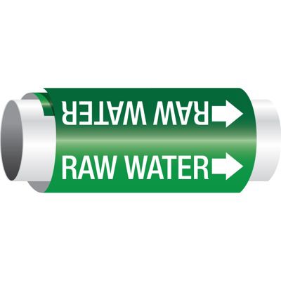 Setmark® Snap-Around Pipe Markers - Chilled Water Supply | Seton
