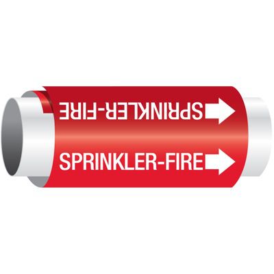 Sprinkler-Fire - Setmark® Snap-Around Pipe Markers | Emedco