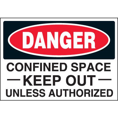 Confined Space Labels & Confined Space Decals | Emedco