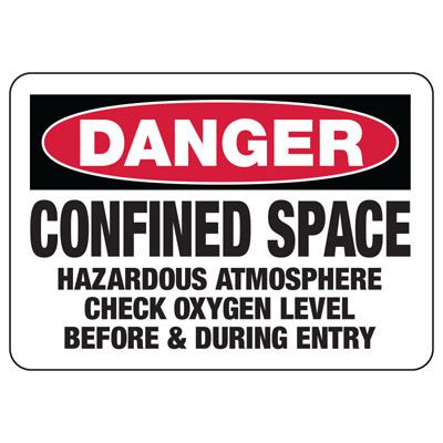 Confined Space Signs: Danger, Permit Entry & Safety Warnings | Emedco