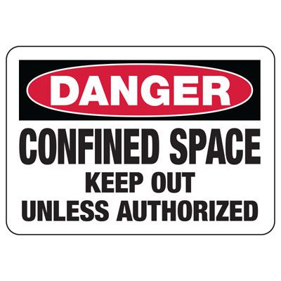Confined Space Signs: Danger, Permit Entry & Safety Warnings | Emedco