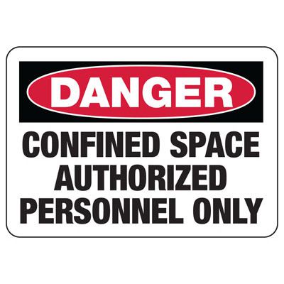Confined Space Signs | Safety Warnings & Entry Procedures | Emedco