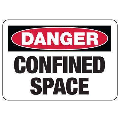 Confined Space Signs | Safety Warnings & Entry Procedures | Emedco