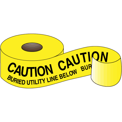 Caution Tape - Buried Utility Line Below | Seton