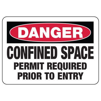 Confined Space Signs | Safety Warnings & Entry Procedures | Emedco