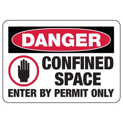 Confined Space Signs | Safety Warnings & Entry Procedures | Emedco