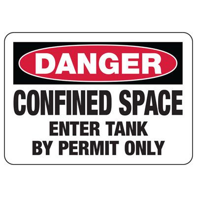 Confined Space Signs | Safety Warnings & Entry Procedures | Emedco