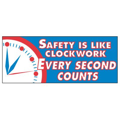 Safety Is Like Clockwork Banner | Emedco