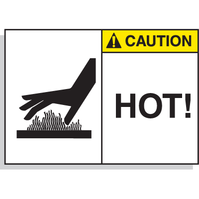 Caution Labels - Hot! | Emedco
