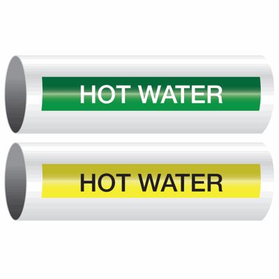 Hot Water - Self-Adhesive Pipe Markers | Emedco