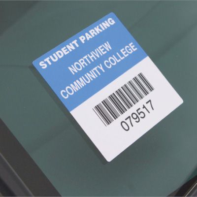 Custom Bar Code Parking Permit Decals | Seton