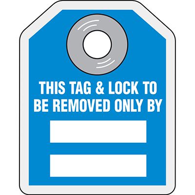 Tag & Lock To Be Removed Only - Hazard ID Padlock Tags | Seton