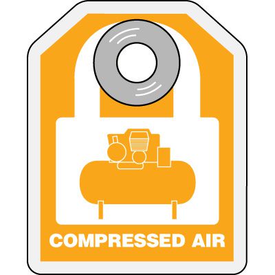 Compressed Air - Hazard ID Padlock Tags | Seton