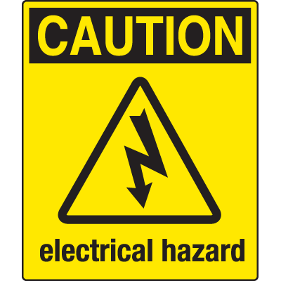 Caution Electrical Hazard Signs & Labels | Universal Graphics | Seton