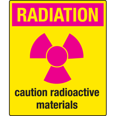 Universal Graphic Radiation Signs | Caution Radioactive Materials | Seton