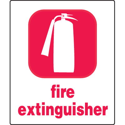 High-Visibility Fire Extinguisher Sign and Labels - Universal Graphic ...