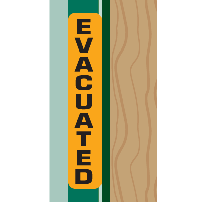Evacuation Magnetic Door Sign | Emedco