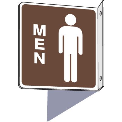 Men's 2-Way Restroom Sign | Emedco