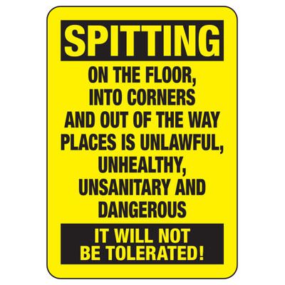No Spitting Safety Sign | Emedco