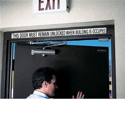 This Door To Be Remained Unlocked Fire Exit Signs | Seton