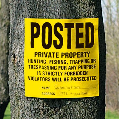 Posted Private Property Signs | Seton