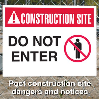 Construction Site Safety Signs - Do Not Enter with Graphic | Seton