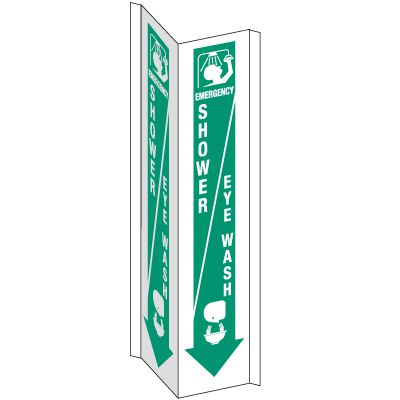3-Way View Emergency Shower Eye Wash Signs | Seton.ca