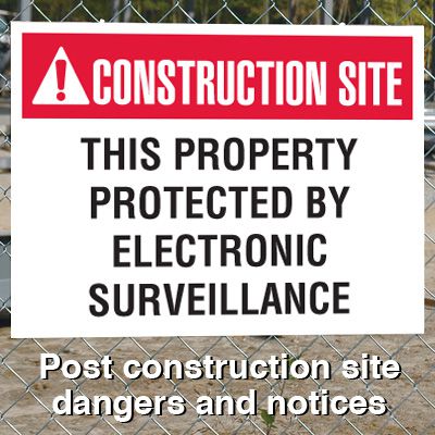 Construction, Jobsite & Roadside Signs - OSHA Work Safety Signs ...
