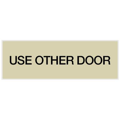 Use Other Door - Engraved Standard Wording Signs | Emedco