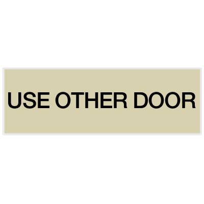 Use Other Door - Engraved Standard Wording Signs|Seton Canada | Seton.ca