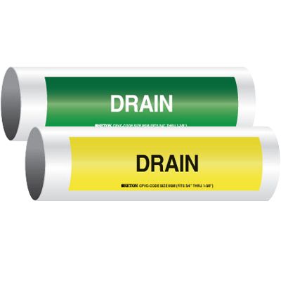 CPVC-Code™ Pipe Markers - Drain | Seton | Seton