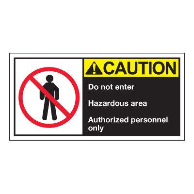 Conveyor Safety Labels - Caution Do Not Enter|Seton Canada | Seton.ca