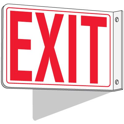 2-Way Exit Sign | Emedco