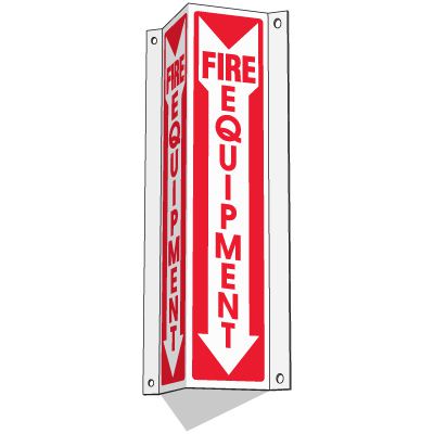 Fire Equipment 3-Way View Fire Safety Signs | Seton