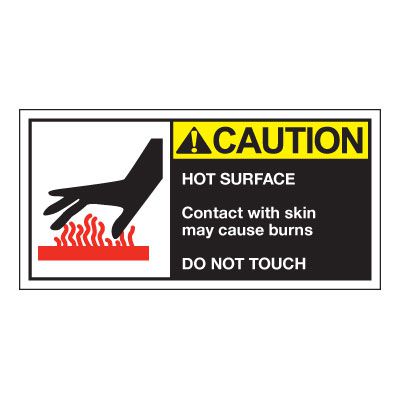 Caution Hot Surface Label | Seton