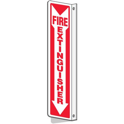 Slim-Line 2-Way Fire Extinguisher Arrow Sign | Emedco