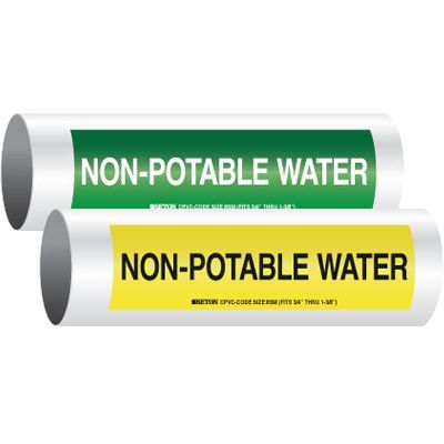 CPVC-Code™ Pipe Markers - Non-Potable Water | Seton | Seton