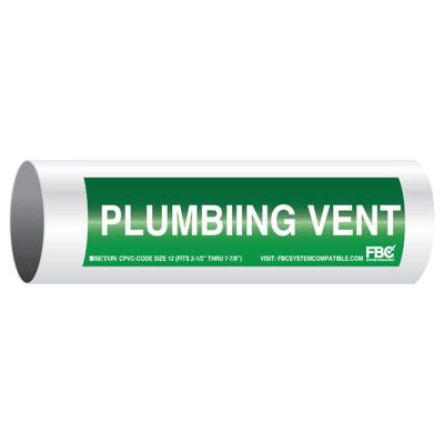 CPVC-Code™ Pipe Markers - Plumbing Vent | Seton | Seton