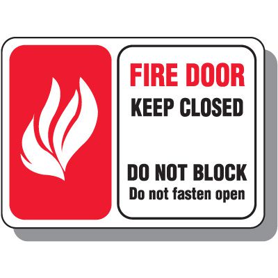 Fire Door Keep Closed Do Not Block Sign | Emedco