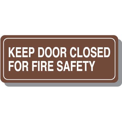 Keep Door Closed For Fire Safety Sign | Emedco