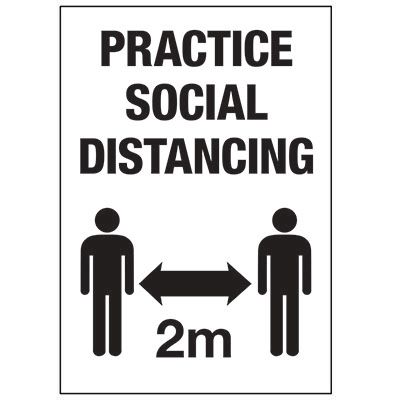 Practice Social Distancing 2M Label | Seton Canada | Seton Canada