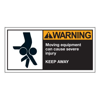 Warning Moving Equipment Safety Labels | Seton Canada | Seton.ca