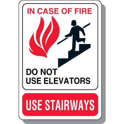 Fire Use Stairs Signs|Seton Canada | Seton.ca